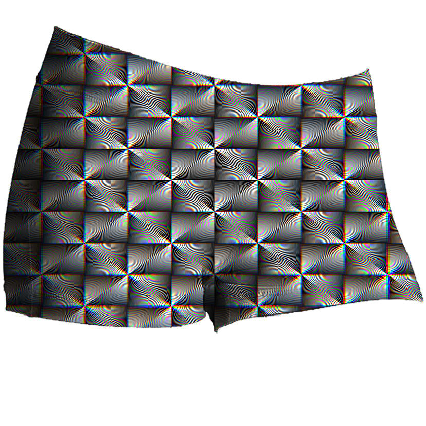 PatternNerd - Radiating Squares Hypnotic - Booty Shorts — The Headspace