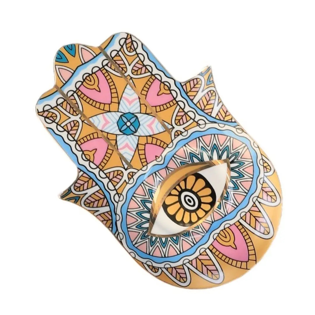 Gypsy Soul - Evil Eye Decorative Dish - Gold w Pink — The Headspace