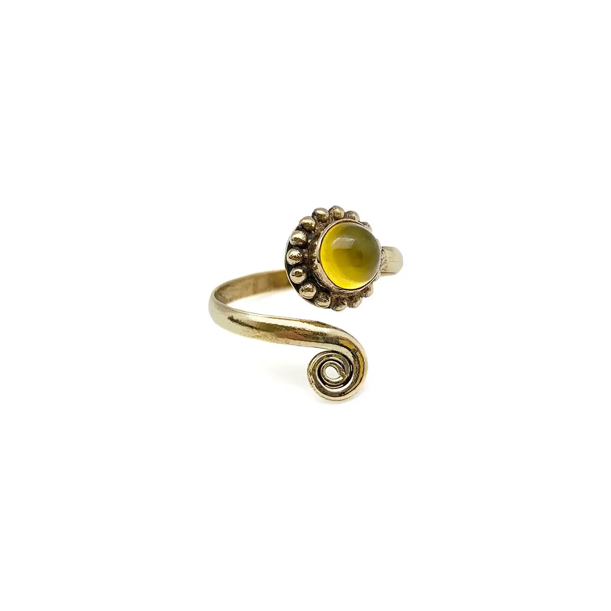 Anju Jewelry - Yellow Agate Ring - Gold — The Headspace