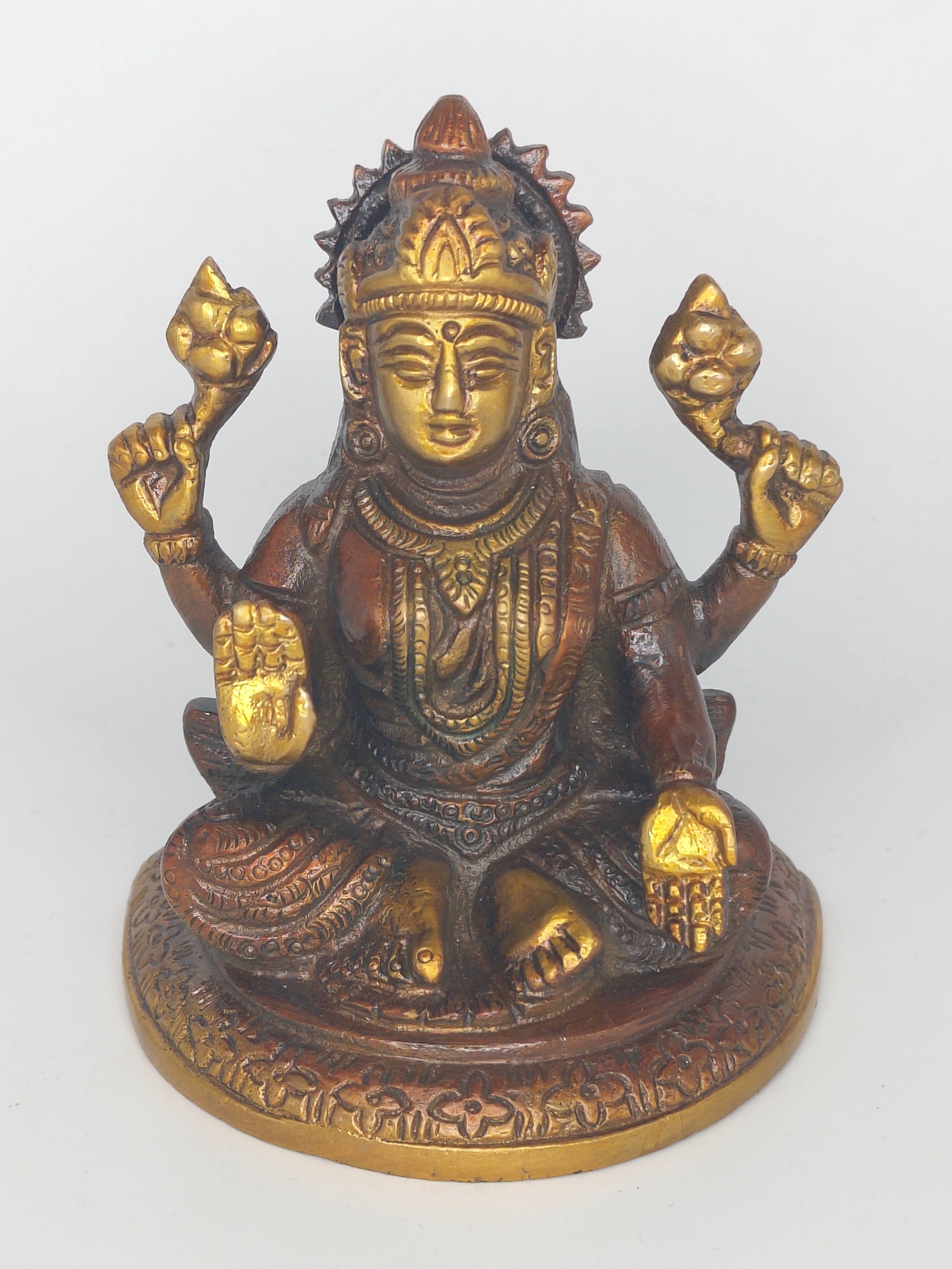 Brass Vishnu Statue- Gold — The Headspace